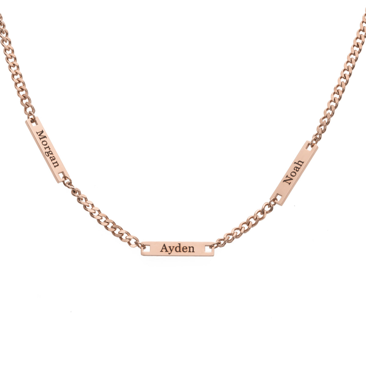 Personalised Multiple Names on Plaque Necklace | My Little Necklace